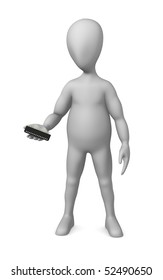 3d Render Cartoon Character Computer Chip Stock Illustration 101464261