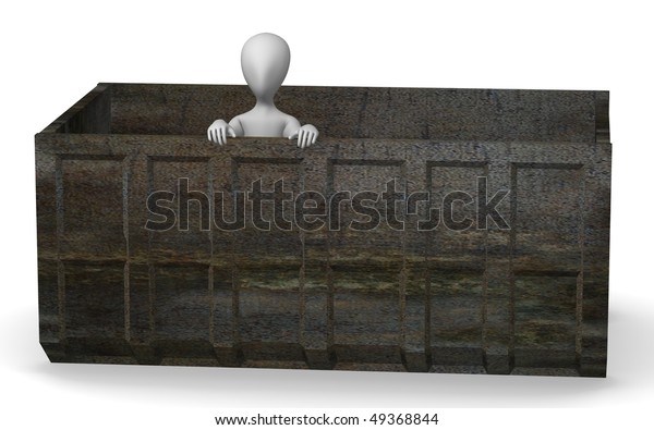 3d Render Cartoon Character Container Stock Illustration 49368844 ...