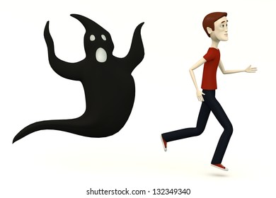 3d Render Cartoon Character Ghost Stock Illustration 132349340 ...