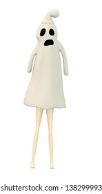 3d Render Cartoon Character Ghost Stock Illustration 138299993 ...