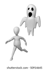 3d Render Cartoon Character Ghost Stock Illustration 50914645 ...