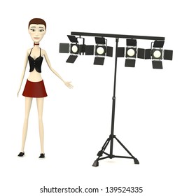 3d Render Cartoon Character Light Stock Illustration 140340715 ...