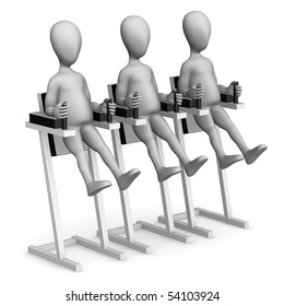 3d Render Cartoon Character Machine Stock Illustration 54103924 ...