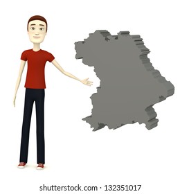 3d Render Cartoon Character Map Germany Stock Illustration 139111691
