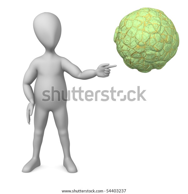 3d Render Cartoon Character Morula Stock Illustration 54403237 ...