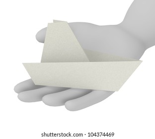 3d Render Cartoon Character Paper Toy: ilustración de stock 104374469 ...