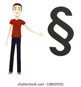 3d Render Cartoon Character Paragraph Symbol 스톡 일러스트 138559331 ...