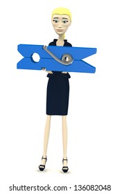 3d Render Cartoon Character Peg Stock Illustration 136082048 | Shutterstock