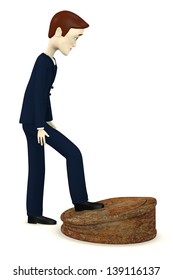 3d Render Cartoon Character Bellows Stock Illustration 139486679