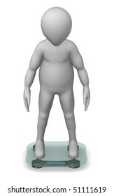 3d Render Cartoon Character Scale Stock Illustration 51111619