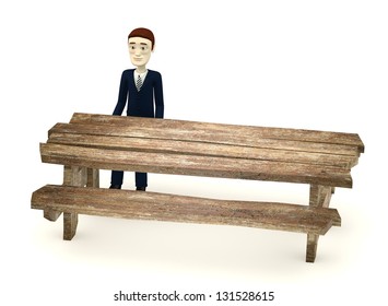 3d Render Cartoon Character Sit Behind: ภาพประกอบสต็อก 137125763 ...
