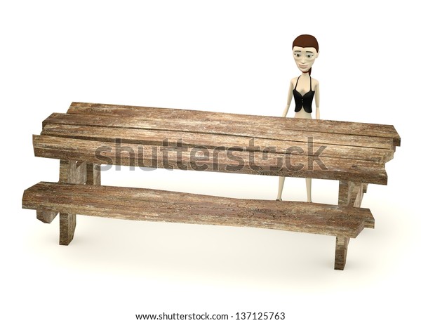 3d Render Cartoon Character Sit Behind: ภาพประกอบสต็อก 137125763 ...