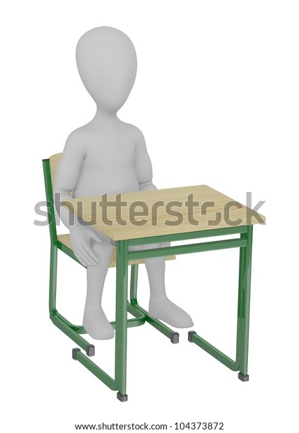 3d Render Cartoon Character Sitting Stock Illustration 104373872 ...