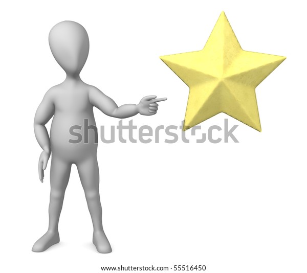 3d Render Cartoon Character Star Stock Illustration 55516450 | Shutterstock