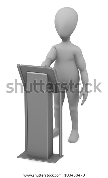 3d Render Cartoon Character Terminal Stock Illustration 103458470 ...