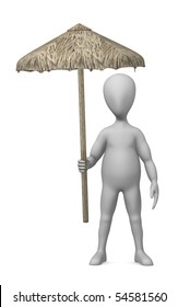 3d Render Cartoon Character Thatch Stock Illustration 54581560 ...