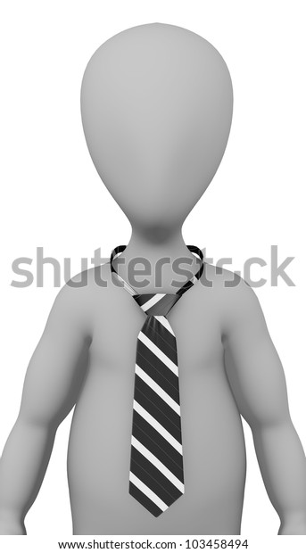 3d Render Cartoon Character Tie Stock Illustration 103458494 | Shutterstock