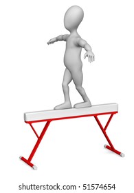 3d Render Cartoon Character Training Stock Illustration 51574654 ...