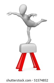 3d Render Cartoon Character Training Stock Illustration 51574852 ...