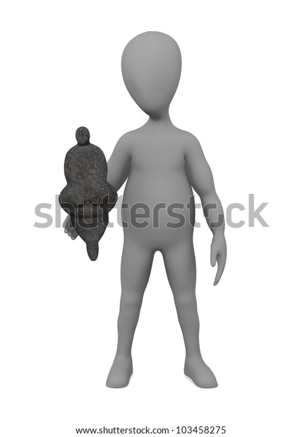 3d Render Cartoon Character Venus Statue Stock Illustration 103458275 ...