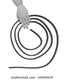 3d Render Cartoon Character Wire Cable Stock Illustration 103459619 ...