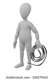 3d Render Cartoon Character Wire Cable Stock Illustration 104379563 ...