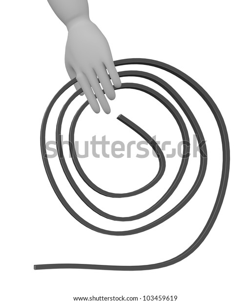 3d Render Cartoon Character Wire Cable Stock Illustration 103459619 ...