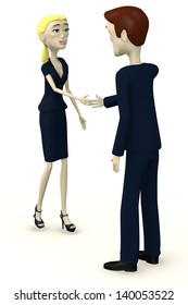 3d Render Cartoon Characters Shaking Hands 스톡 일러스트 138691403 | Shutterstock