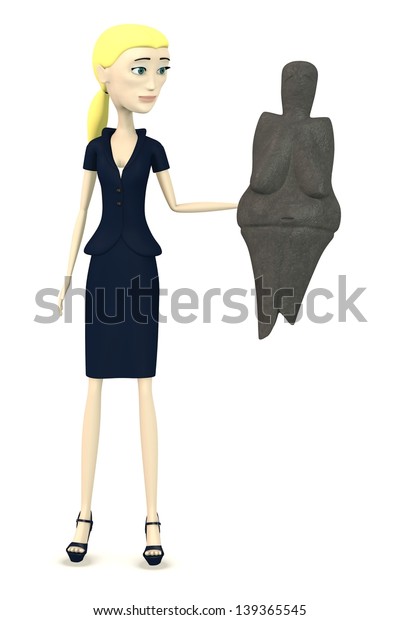 3d Render Cartoon Charcter Venus Statue Stock Illustration 139365545 ...