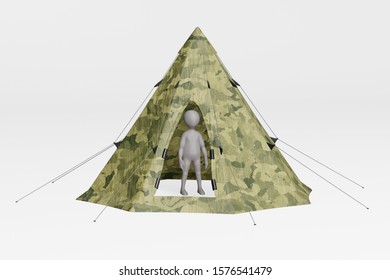 3d Render Character Tent Stock Illustration 1576541479 | Shutterstock