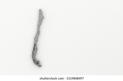 3d Render Chile Map Latin Country Stock Illustration 1519848497 ...