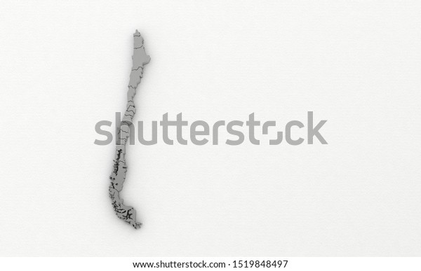 3d Render Chile Map Latin Country Stock Illustration 1519848497 ...