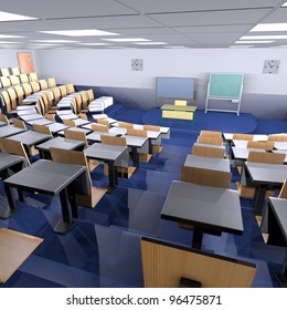 3d Render Classroom Interior Stock Illustration 96475871 | Shutterstock