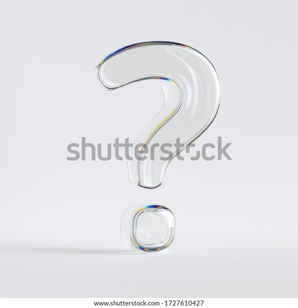 3d Render Clear Glass Question Mark Stock Illustration 1727610427 ...