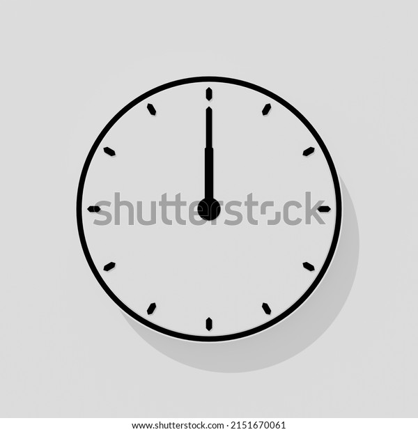 3d Render Clock Graphics Design Black Stock Illustration 2151670061 ...