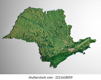 3d Render Color Relief Map State Stock Illustration 2211618059 ...