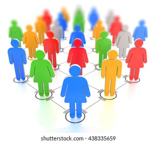 3d Render Colorful Crowd Stock Illustration 438335659 | Shutterstock