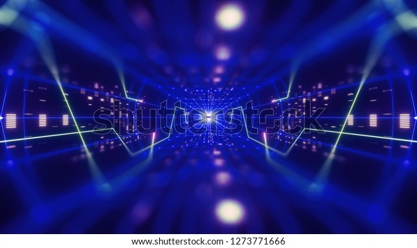 3d Render Colorful Neon Virtual Reality Stock Illustration 1273771666