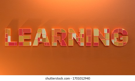 3d Render Colorful Word Learning Made Stock Illustration 1701012940 ...