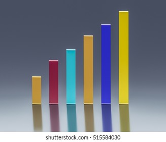 3d Render Colourful Bar Chart Stock Illustration 515584030 | Shutterstock