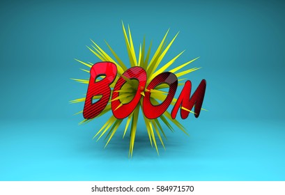 3d Render Comic Word Boom On Stock Illustration 584971570 | Shutterstock