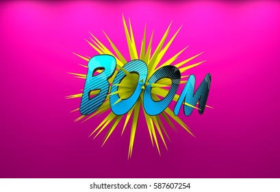 3d Render Comic Word Boom On 스톡 일러스트 587607254 | Shutterstock