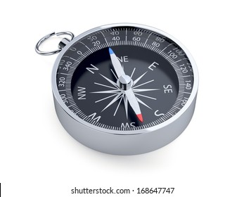 3d Render Compass Isolated On White Stock Illustration 168647747 ...