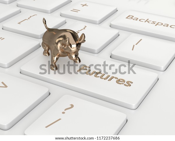 3d Render Computer Keyboard Futures Button Stock Illustration ...