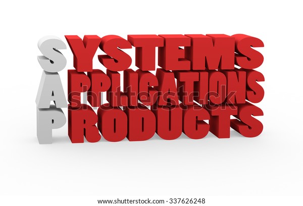 3d Render Concept Sap Systems Applications Stock Illustration 337626248 ...