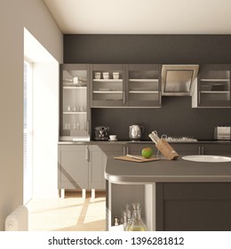 Stylish Interior Modern Kitchen Stock Photo 1933750727 | Shutterstock