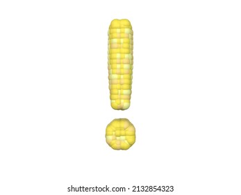 3d Render Corn Themed Font Letter Stock Illustration 2132854279 ...