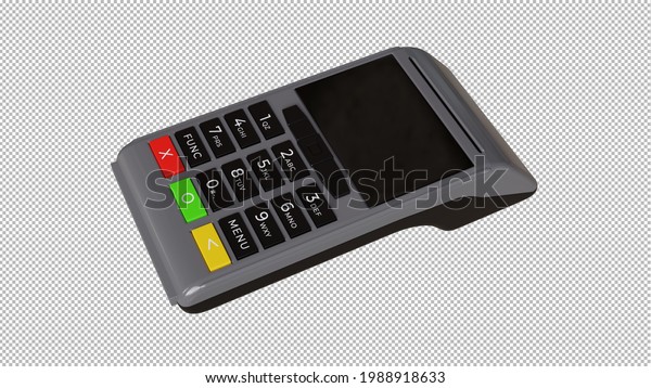3d Render Credit Card Reader Transparent Stock Illustration 1988918633 ...