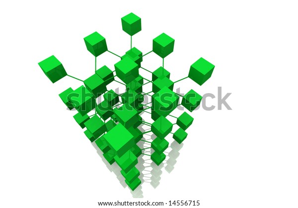 3d Render Cubes Connections Stock Illustration 14556715 | Shutterstock