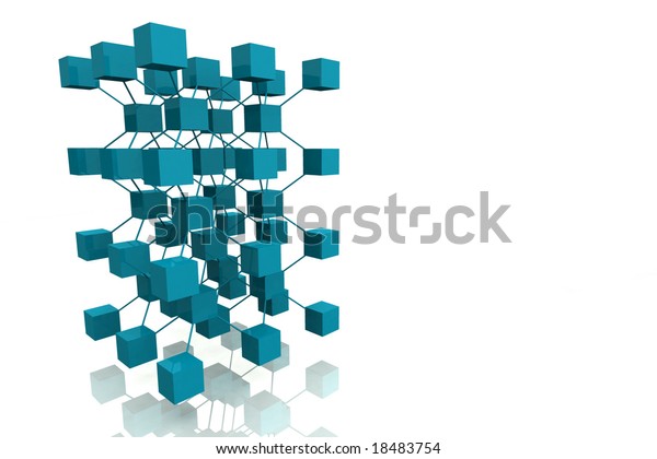 3d Render Cubes Connections Stock Illustration 18483754 | Shutterstock